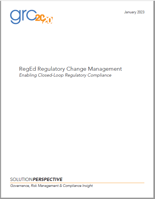 Resource: Analyst Report - RegEd Regulatory Change Management: Enabling ...